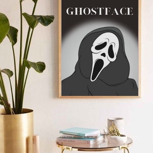 Ghostface Poster, Cartoon Movie Poster, Aura Poster, Digital Poster ...