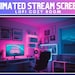 ANIMATED Twitch Scenes Lofi Neon Room Stream Screens Cozy Lofi Desk ...