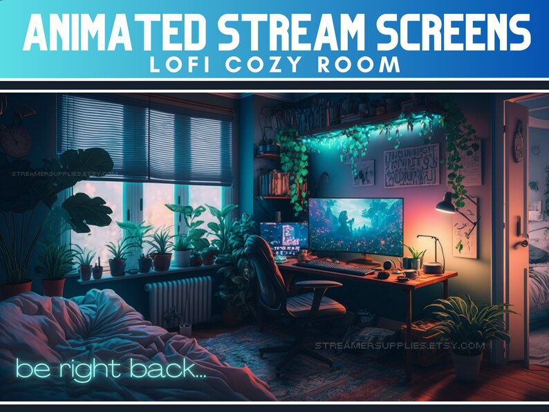 ANIMATED Twitch Scenes Lofi Cozy Room Stream Screens Cozy Lofi - Etsy