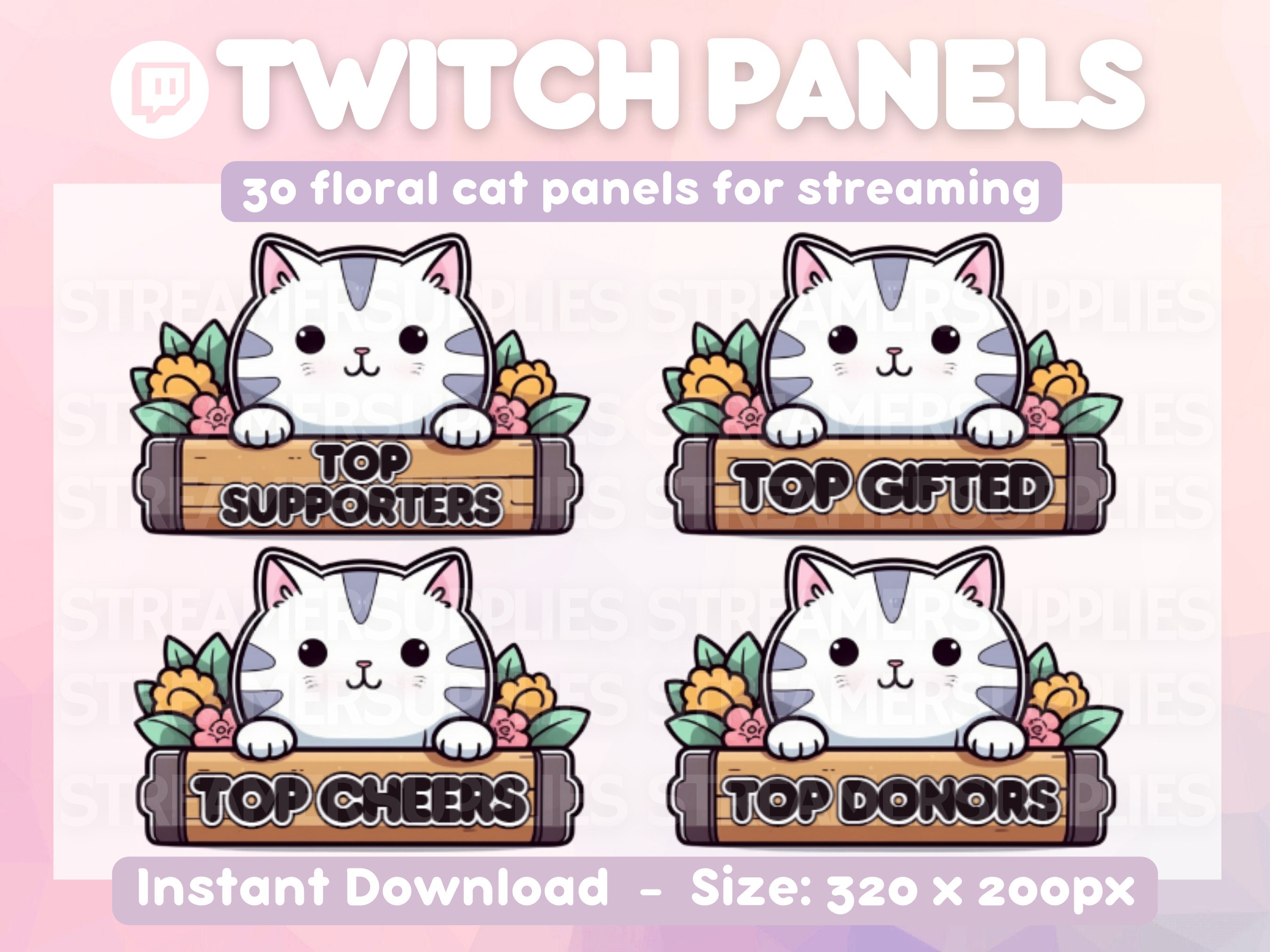 About Me Panel Twitch | Twitch Panels Cat, Flower Twitch Panels, Cozy ...