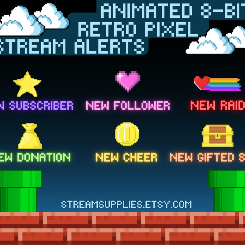 Stream Overlays 8 Bit - Etsy
