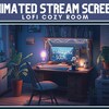 ANIMATED Twitch Scenes Lofi Cozy Room Stream Screens Cozy Lofi Desk ...