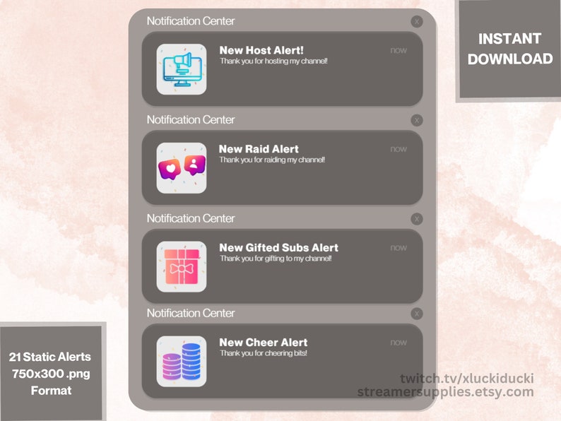 Lofi Twitch Alerts for Streaming | Ios Alerts Lofi Aesthetic Twitch ...