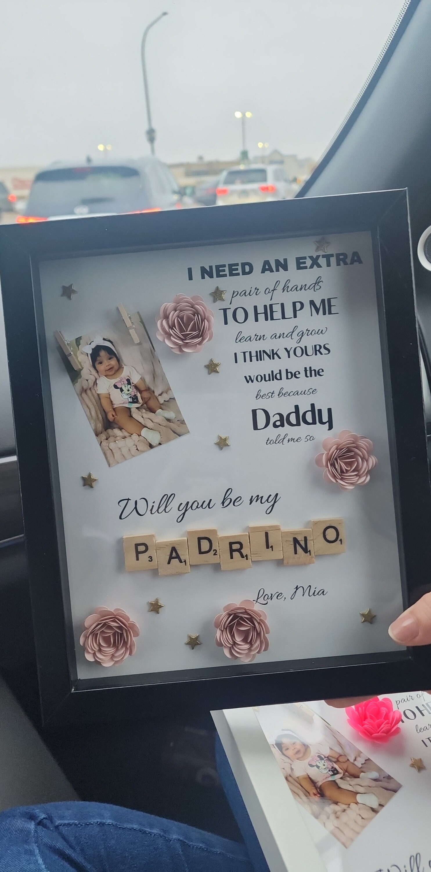 Madrina Proposal Frame Padrino Proposal Flower Frame Handmade - Etsy