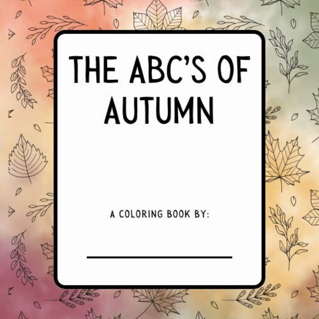 Autumn ABC Coloring Book Printable Fall Alphabet Coloring - Etsy