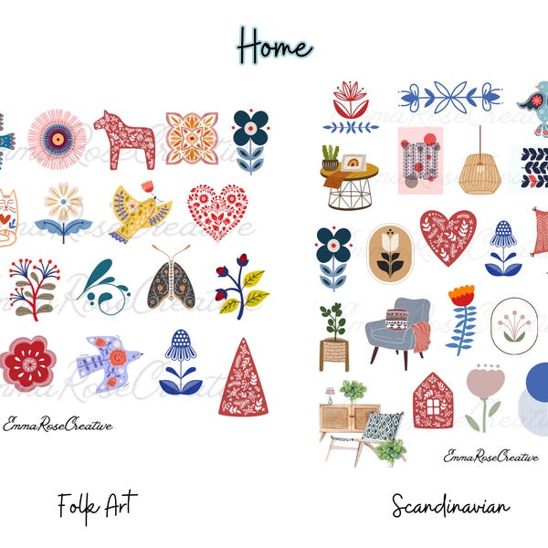 Folk Art Tile Stickers - Etsy UK