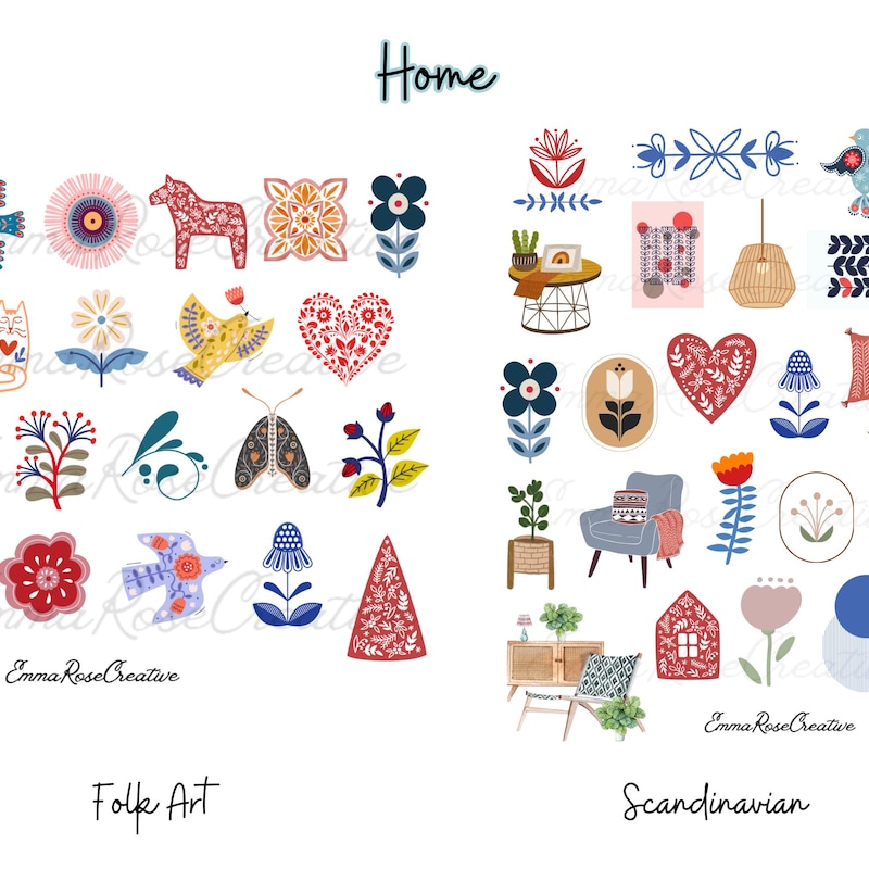 Folk Art Tile Stickers - Etsy UK