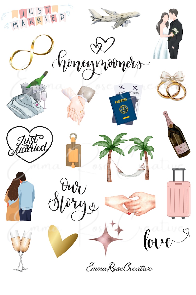 Celebrations, Sheet Stickers: Wedding, Honeymoon; Celebrate, Travel ...