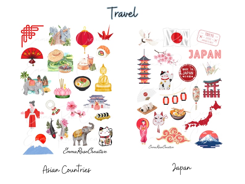Travel Sheet Stickers Travel, Asia, Japan, Wanderlust, Agenda, Planner ...