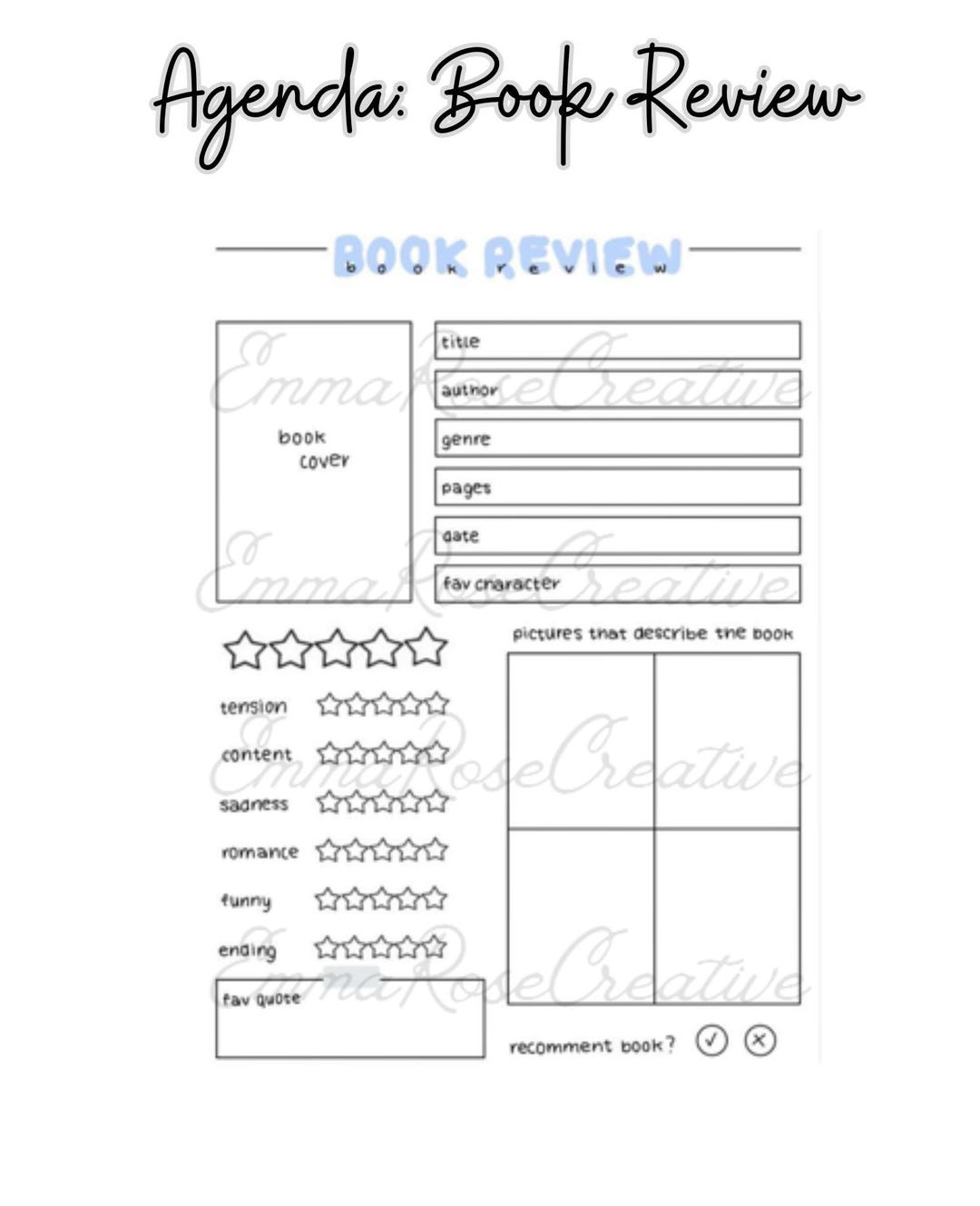 Book Review Sticker - Reading, Books, Literary, Review, Grade, Stars ...