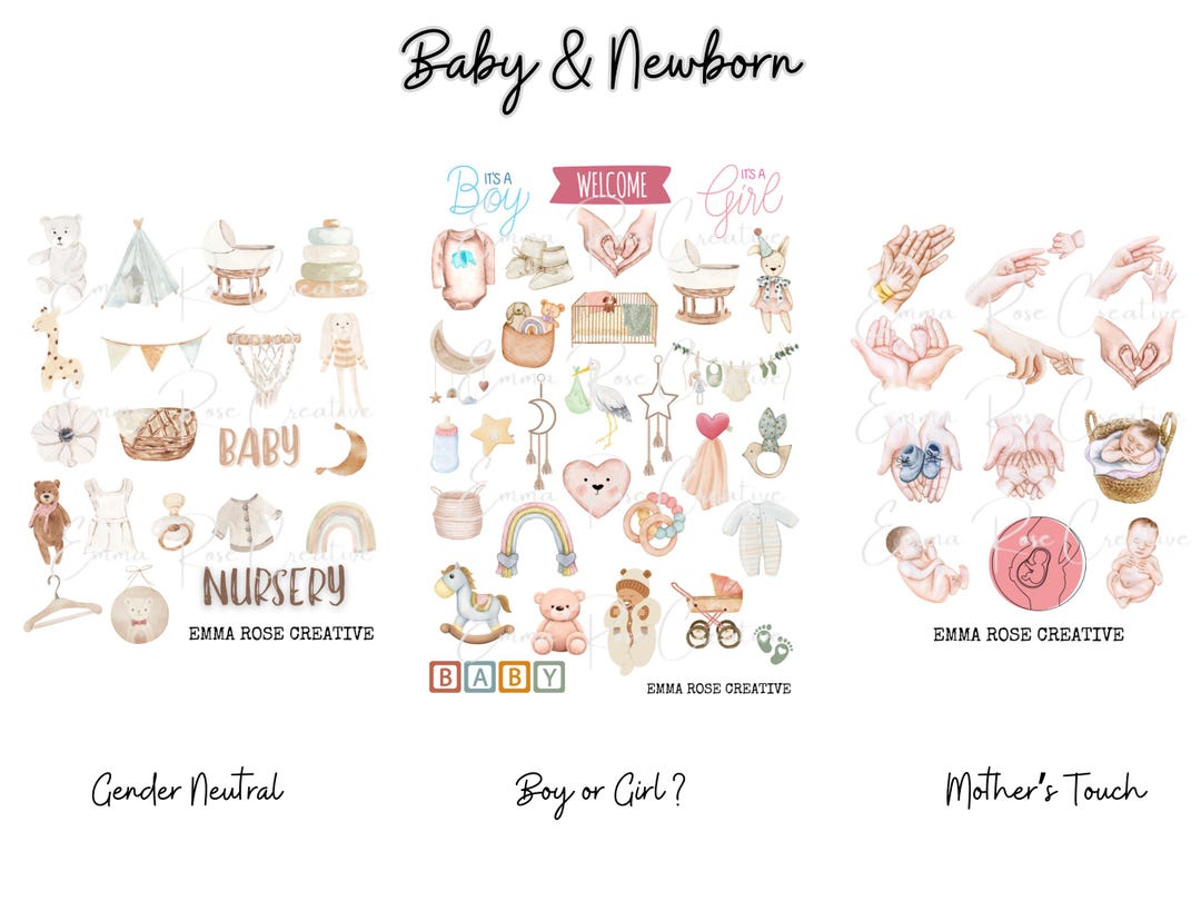 Newborn Baby Sheet Stickers - Newborn, Baby, Birth, Little Person ...