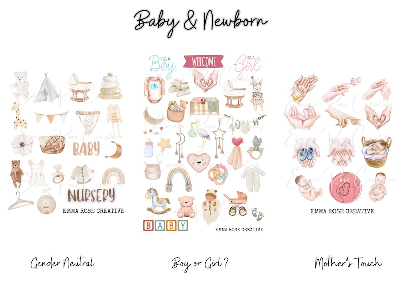 Newborn Baby Sheet Stickers - Newborn, Baby, Birth, Little Person ...