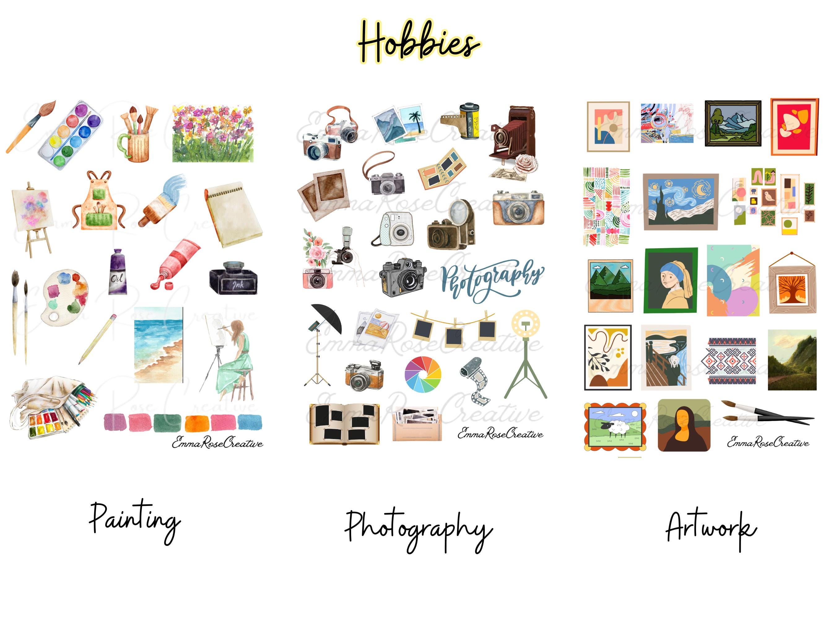 Hobby Sheet Stickers - Paint, Create, Draw, Design, Art, Photo, Artwork ...