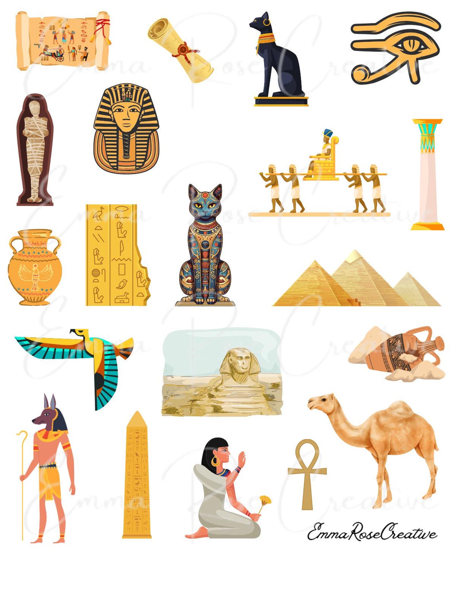 Ancient Times, Ancient Egypt, Roman Empire Sheet Stickers; Historical ...