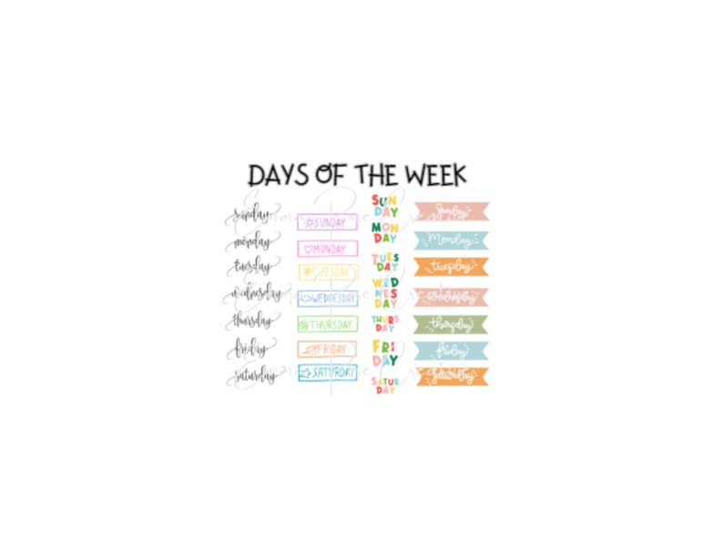 Agenda/planner Stickers Weekly Headers/titles Planner, Agenda, Journal ...