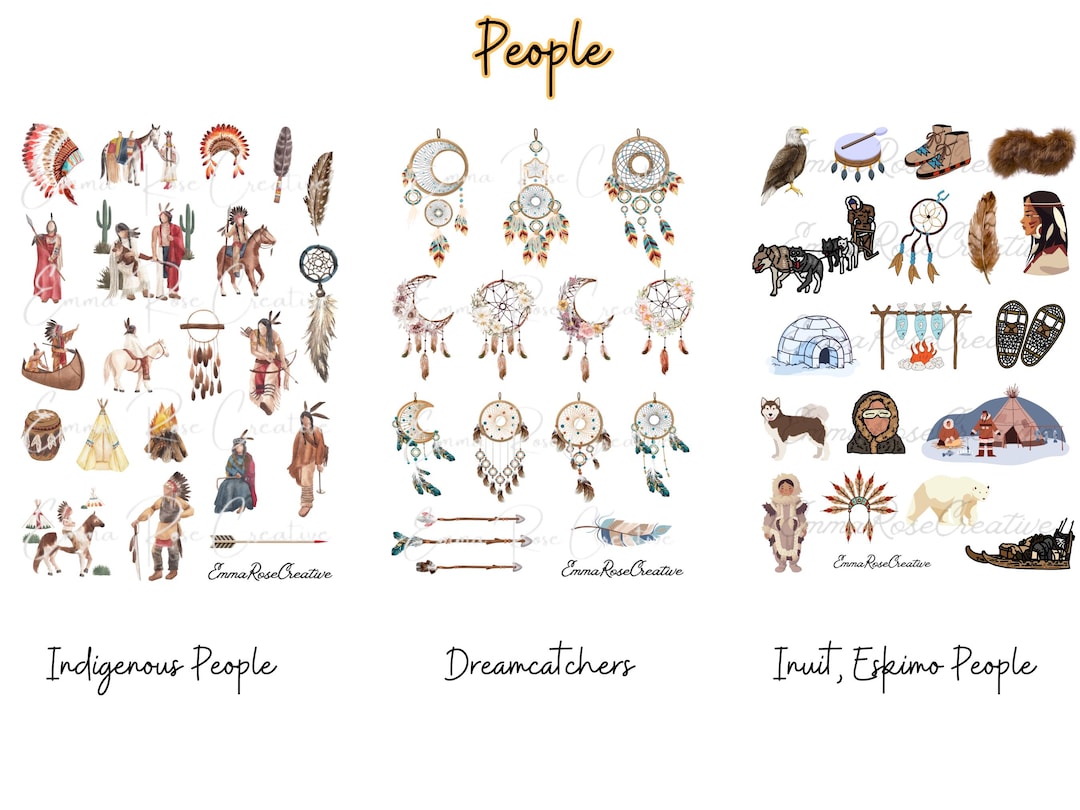 Indigenous People Pride Sheet Stickers - Traditional, Feathers, Bow ...