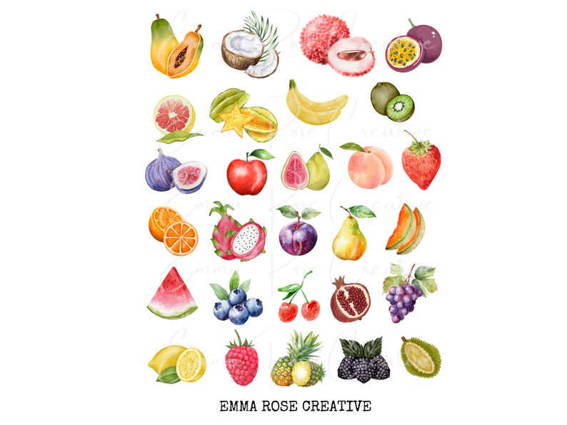 Fruits & Vegetables Sheet Stickers - Food, Produce, Apples, Oranges ...