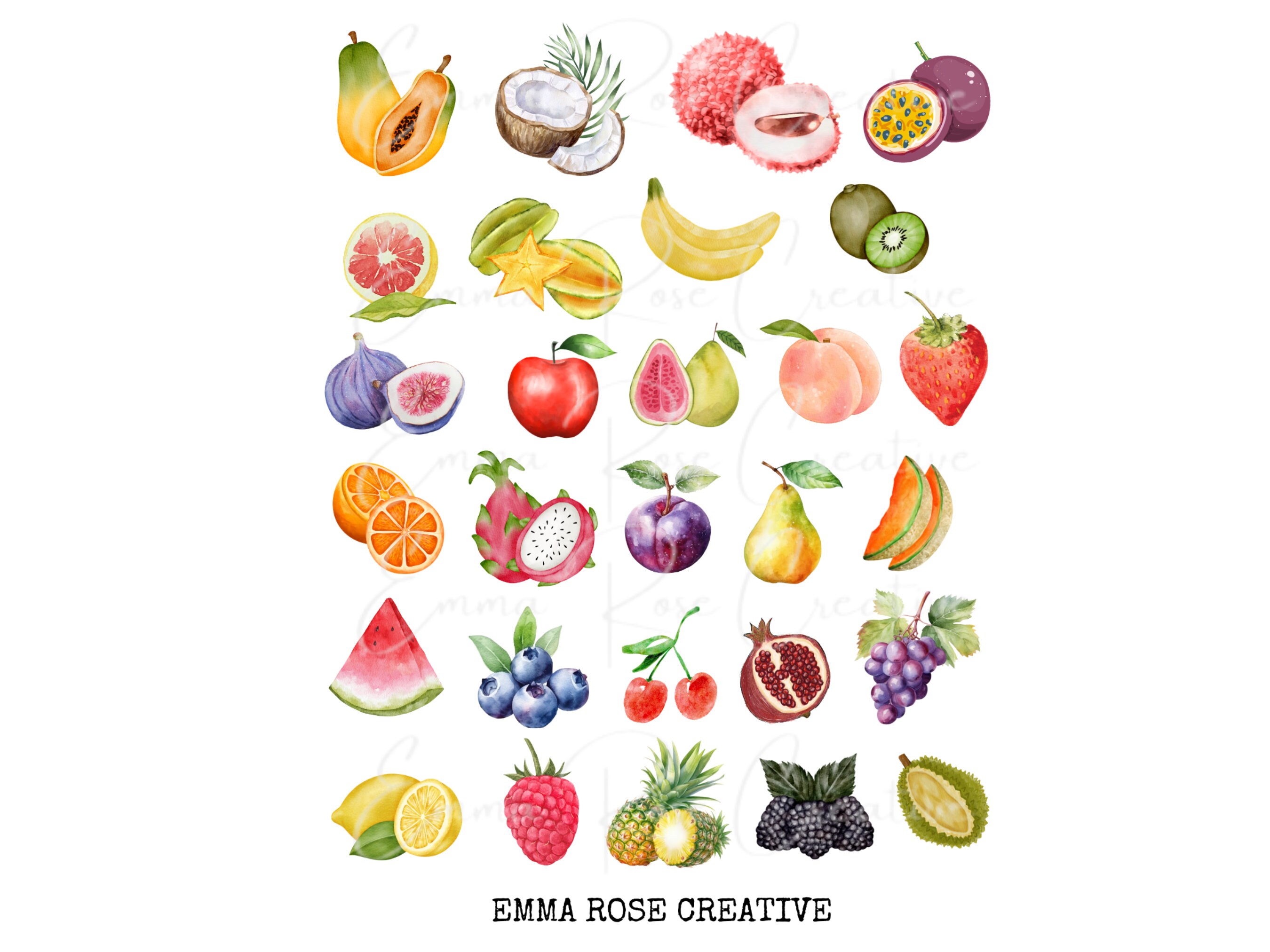 Fruits & Vegetables Sheet Stickers - Food, Produce, Apples, Oranges ...