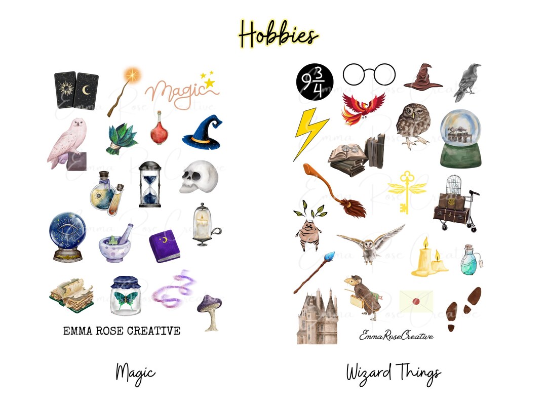 Magic Sheet Stickers - Magician, Spell, Surprise, Magic, Whizard, Owl ...