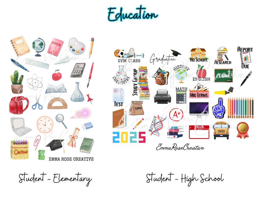 Back to School Sheet Stickers - Teacher, Student, Education, Learn ...