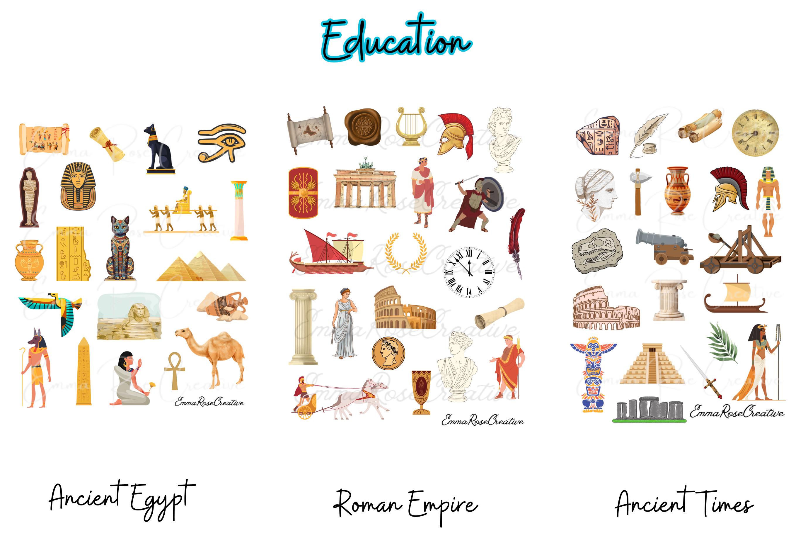 Ancient Times, Ancient Egypt, Roman Empire Sheet Stickers; Historical ...
