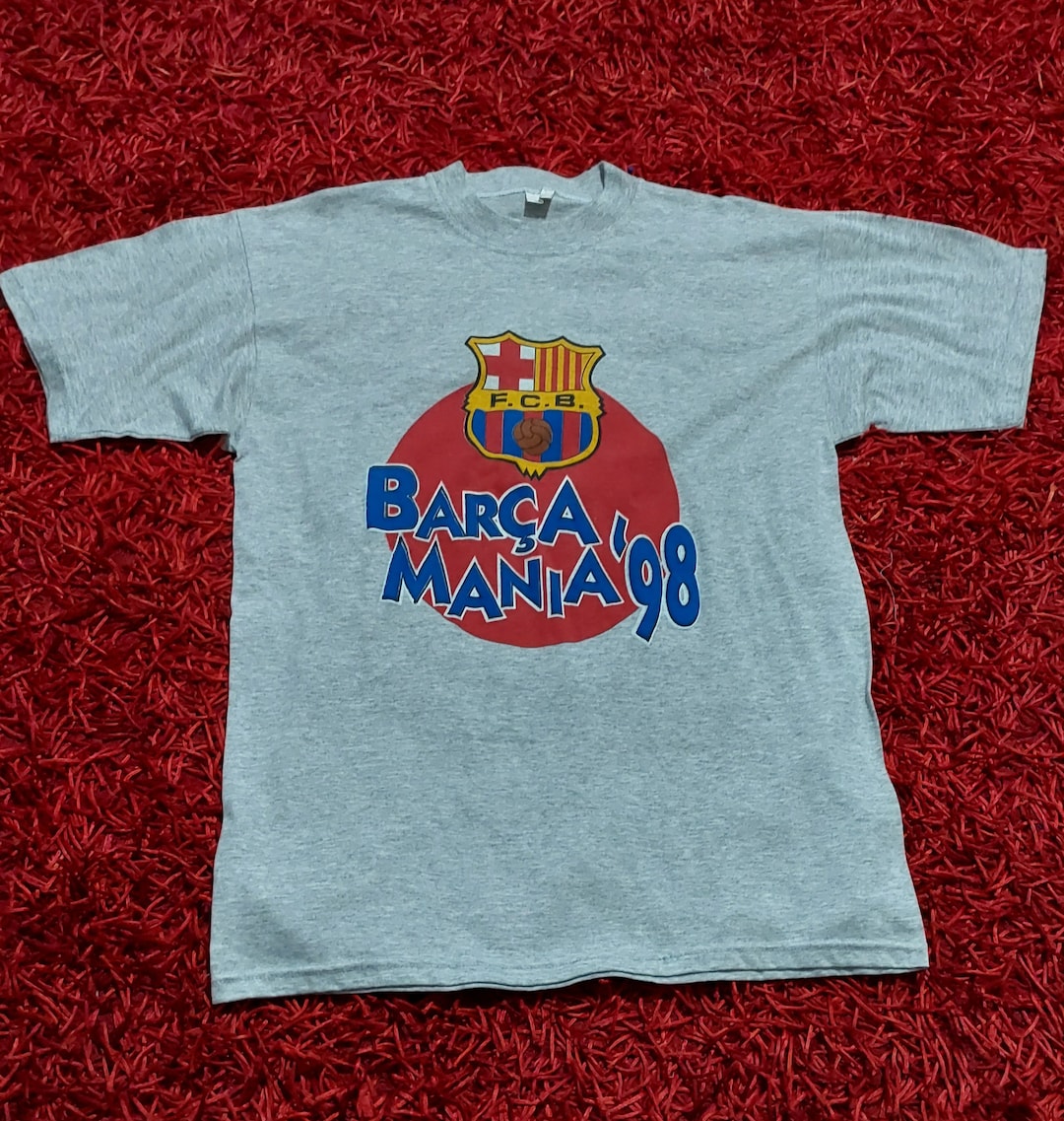 Vintage 90s Barcelona F.C Barca Mania'98 T-shirt 1998 Adult Retro TEE Size L - Etsy