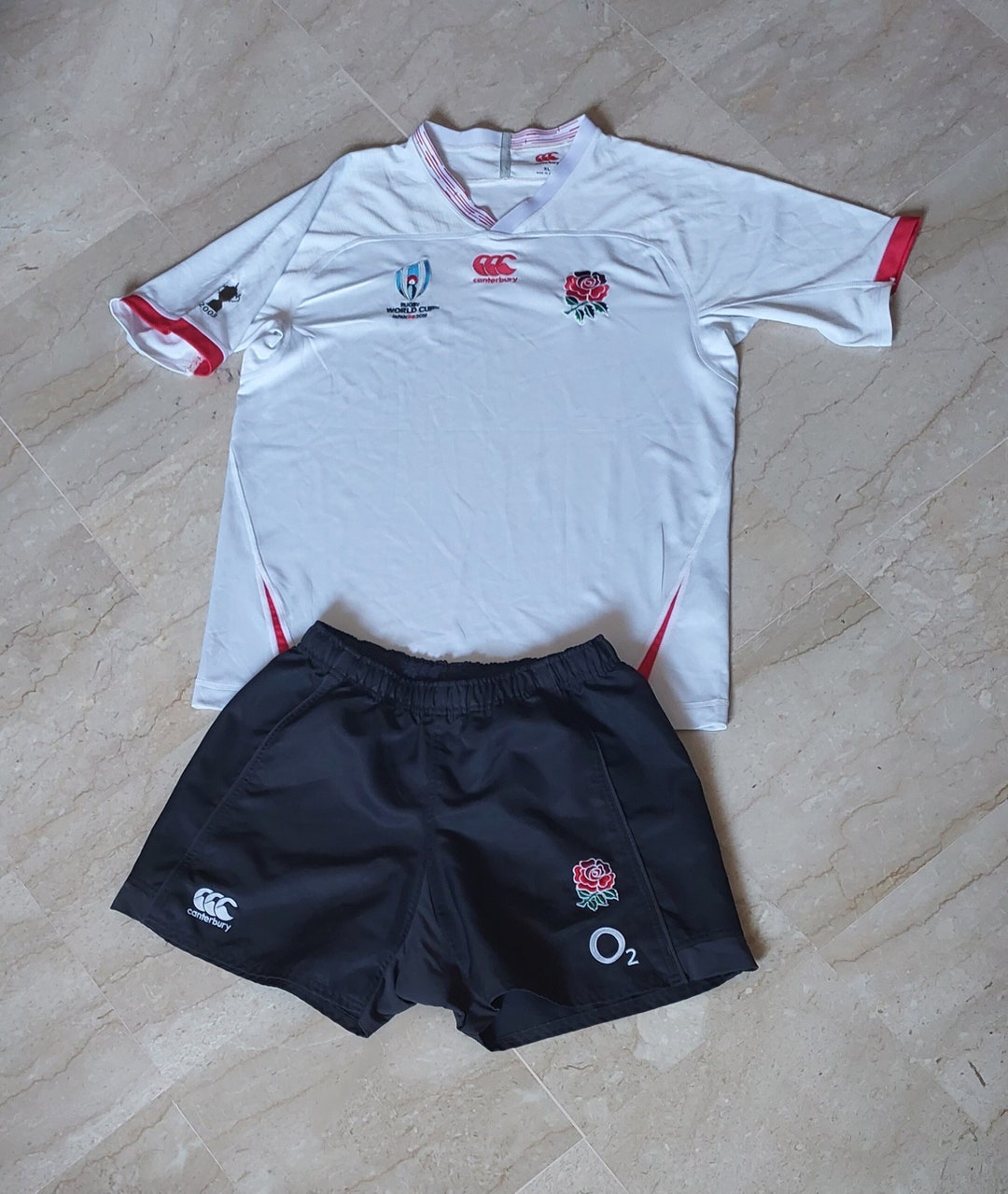 Preowned Official England Rugby Team Jersey From the Rugby World Cup ...