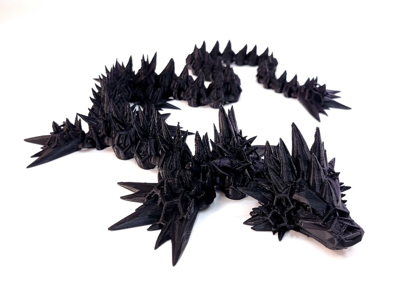 Dragon, Void Dragon, 3D Printed Articulated Fidget Toy, Decoration ...