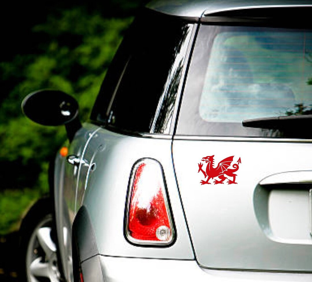 Welsh Dragon Wales Cymru Car Van Window Bumper Vinyl Decal Sticker ...