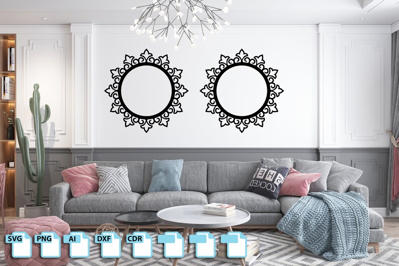 Frame Laser and Plasma File.mirror Frame Svg,dxf and Cdr File. Photo ...