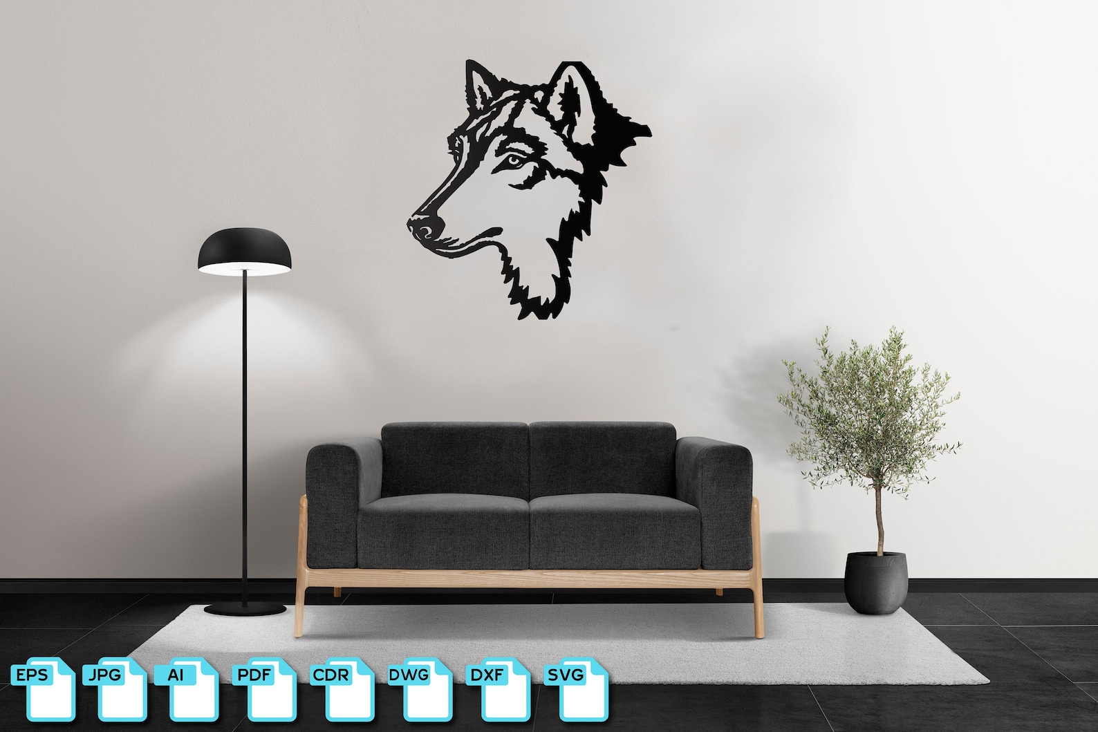 Wolf Wall Art Files, Wolf Laser Cut Files. Laser Ve Plasma Cut Files ...