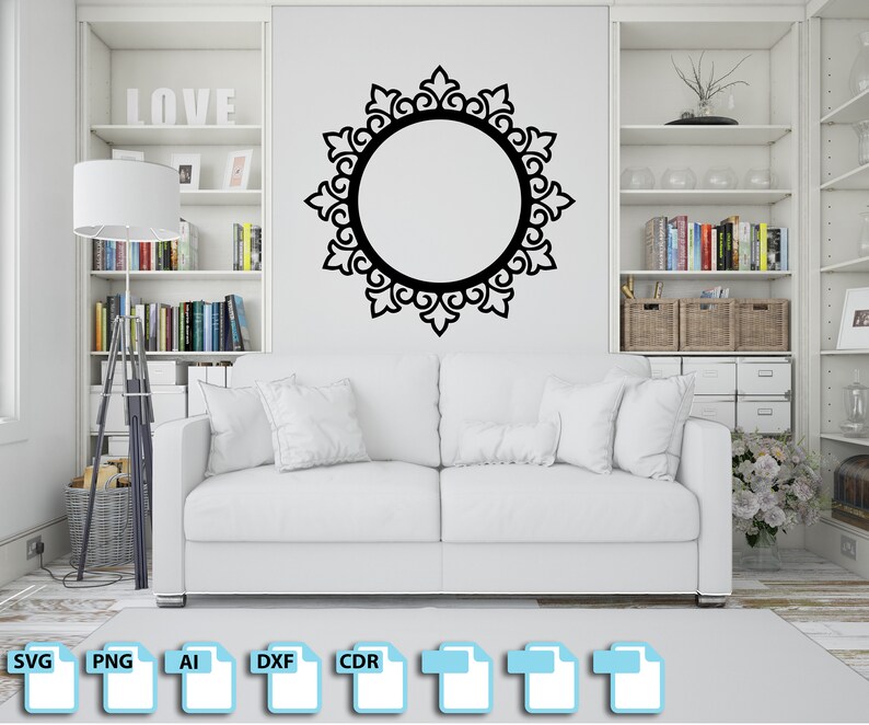 Frame Laser and Plasma File.mirror Frame Svg,dxf and Cdr File. Photo ...