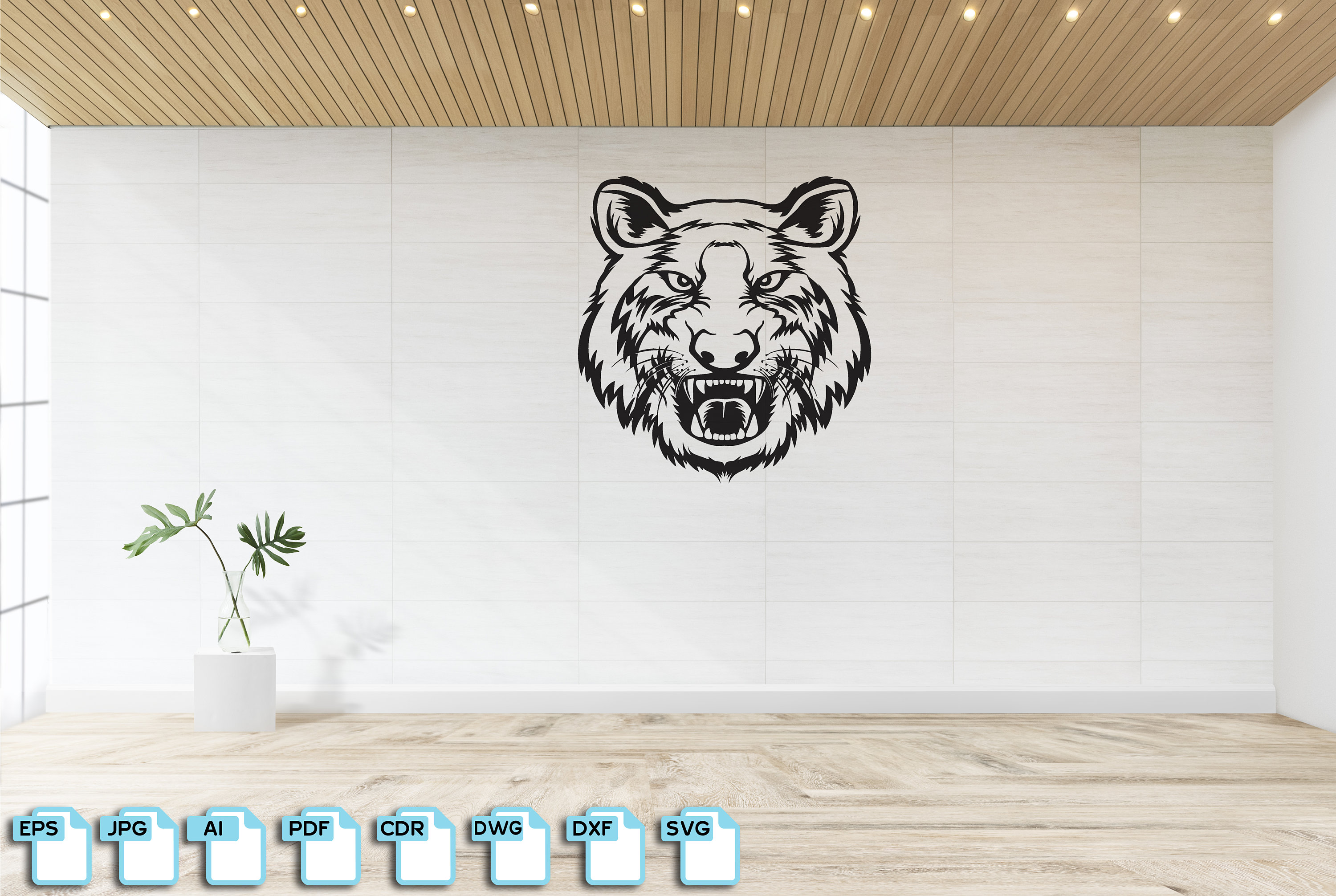 Tiger Drawing Files. Tiger Laser and Plasma Cutting Files. Tiger Wall ...