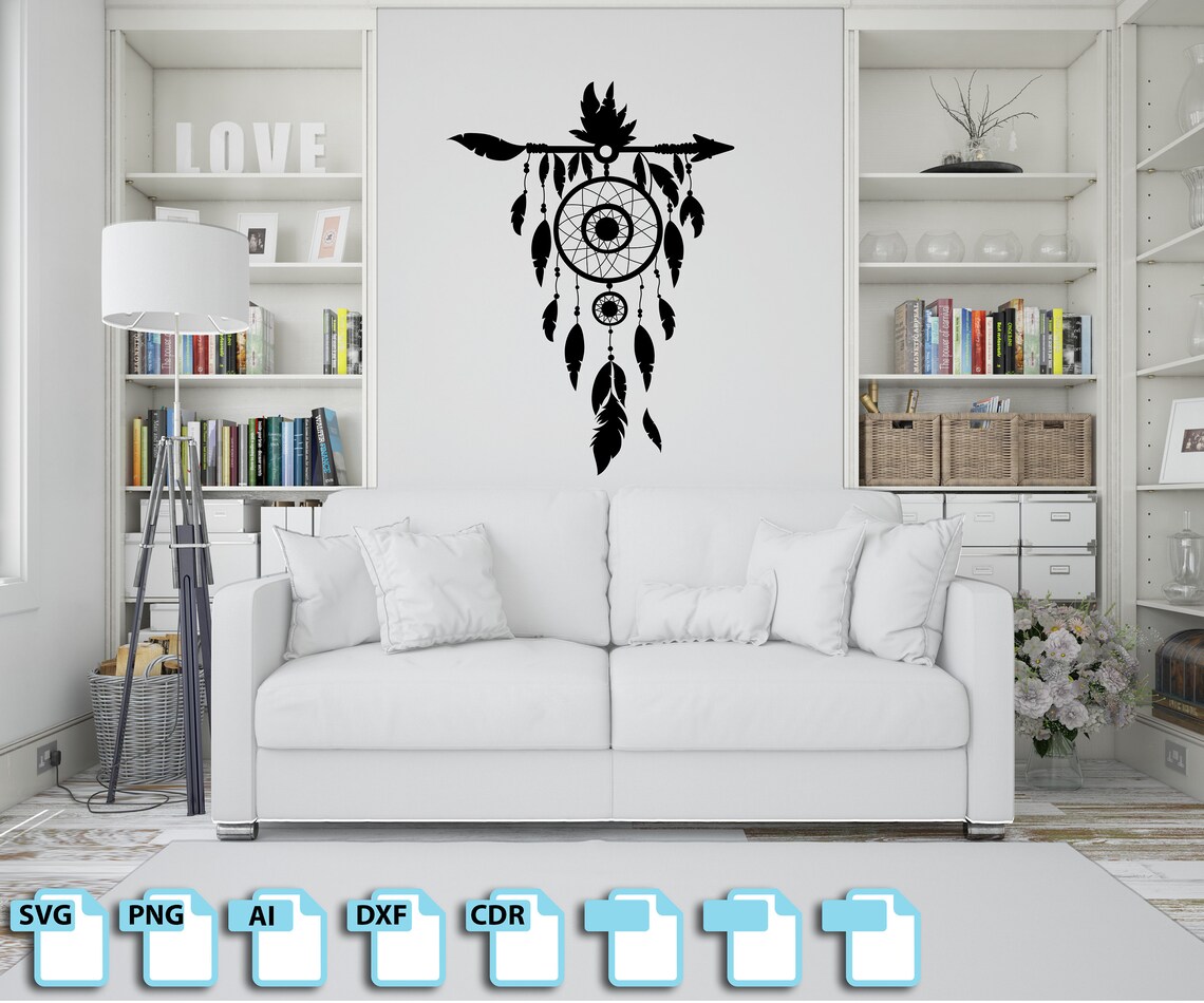Native American Wall Decoration Svg File, Indian Wall Decoration Dxf ...
