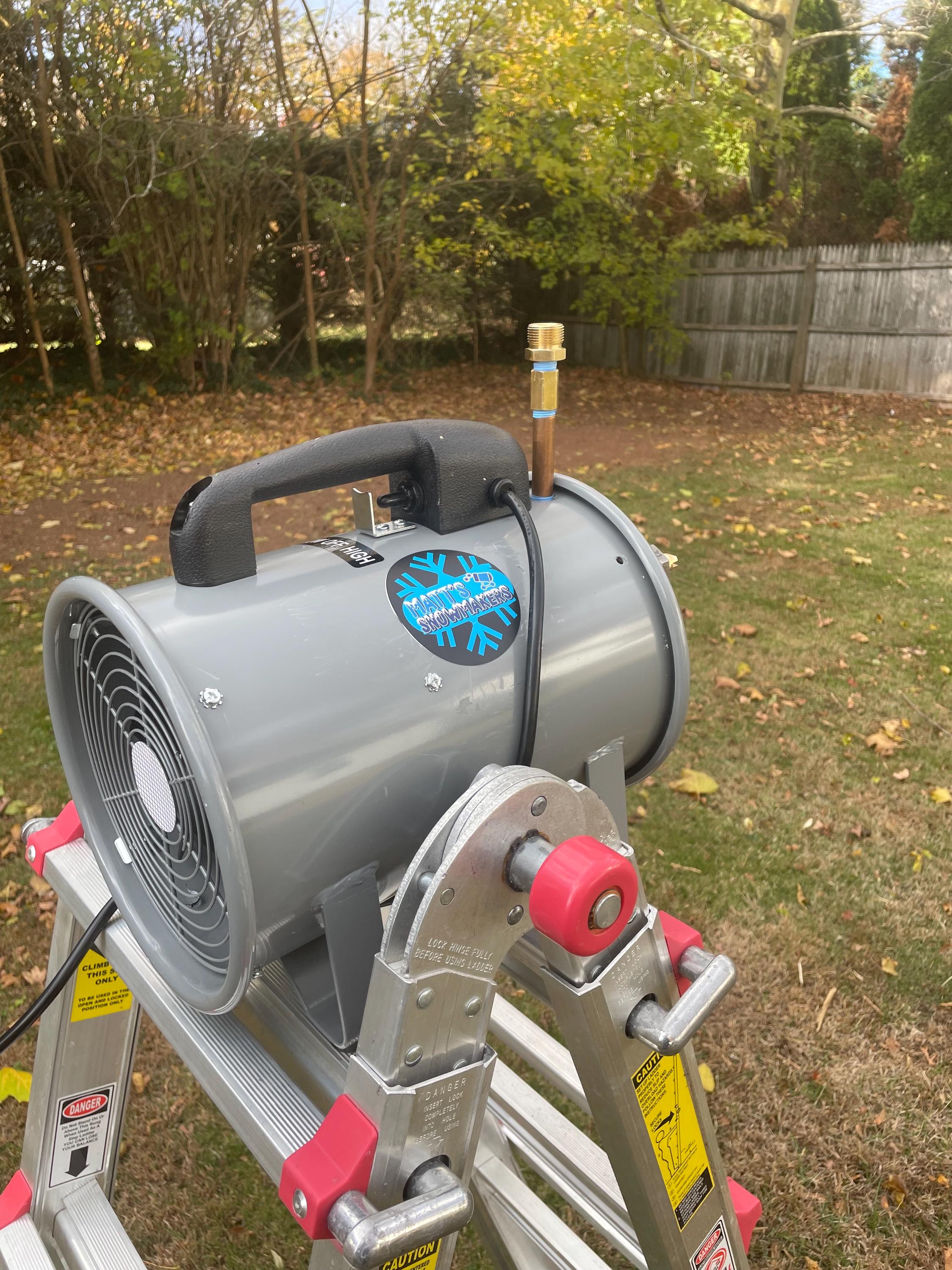 Backyard Home Snow Maker- Mini Fan Gun; Make Real Snow! Updated With ...