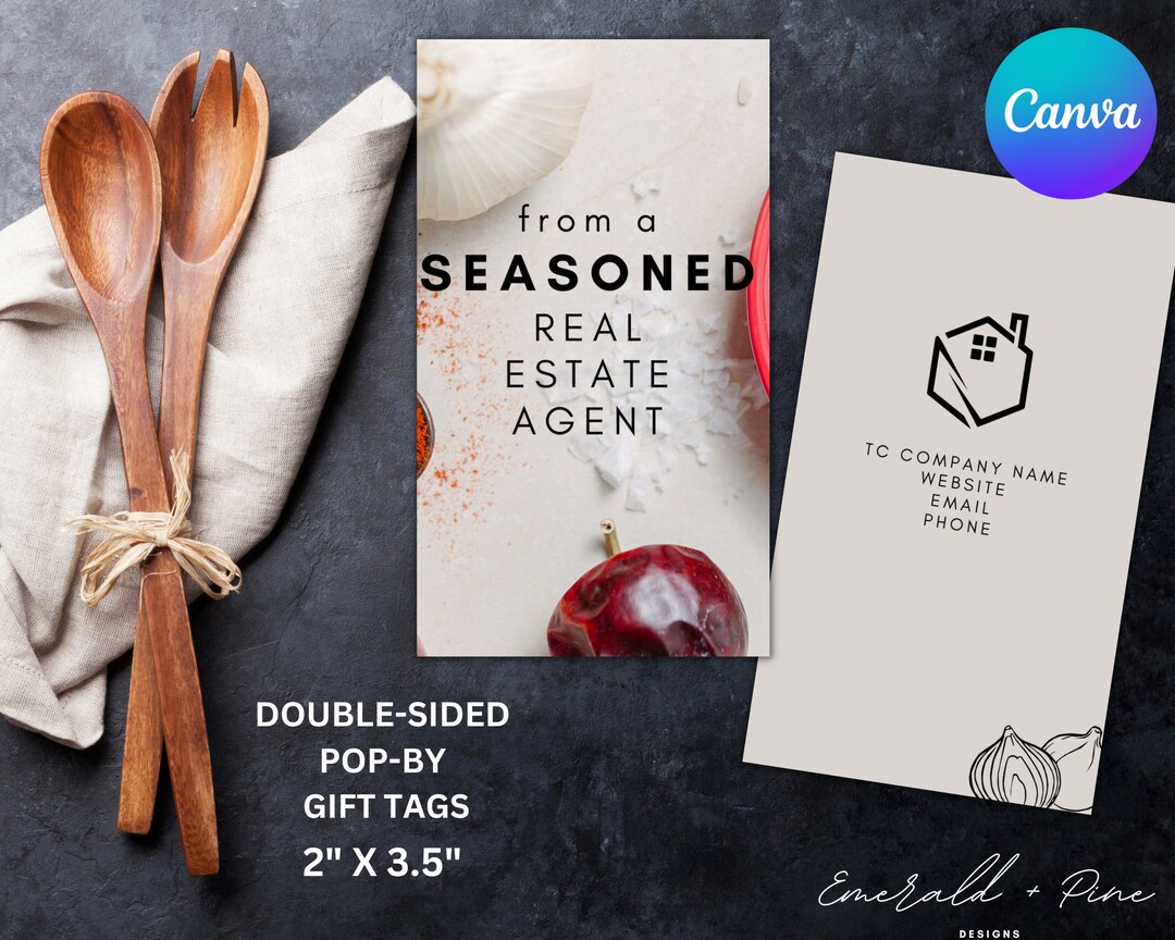 Seasoned Agent Popby Gift Tag Canva Custom Digital Instant Download Pop ...