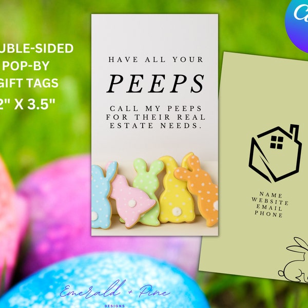 Realtor Easter Tags - Etsy