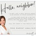 Hello Neighbor Postcard Popby Gift Tag Canva Custom Digital Instant ...