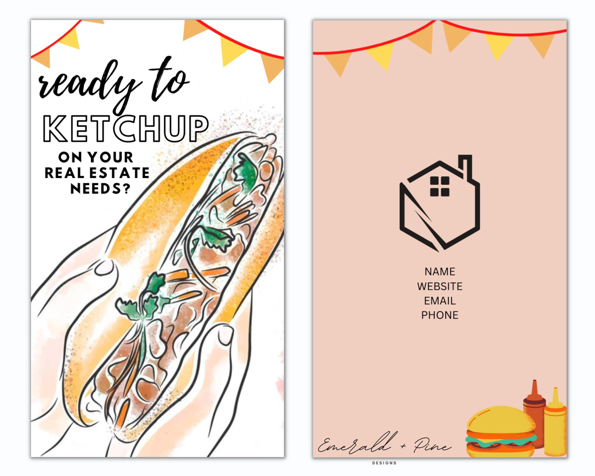 Ketchup BBQ Cookout Summer Popby Gift Tag Canva Custom Digital Instant ...