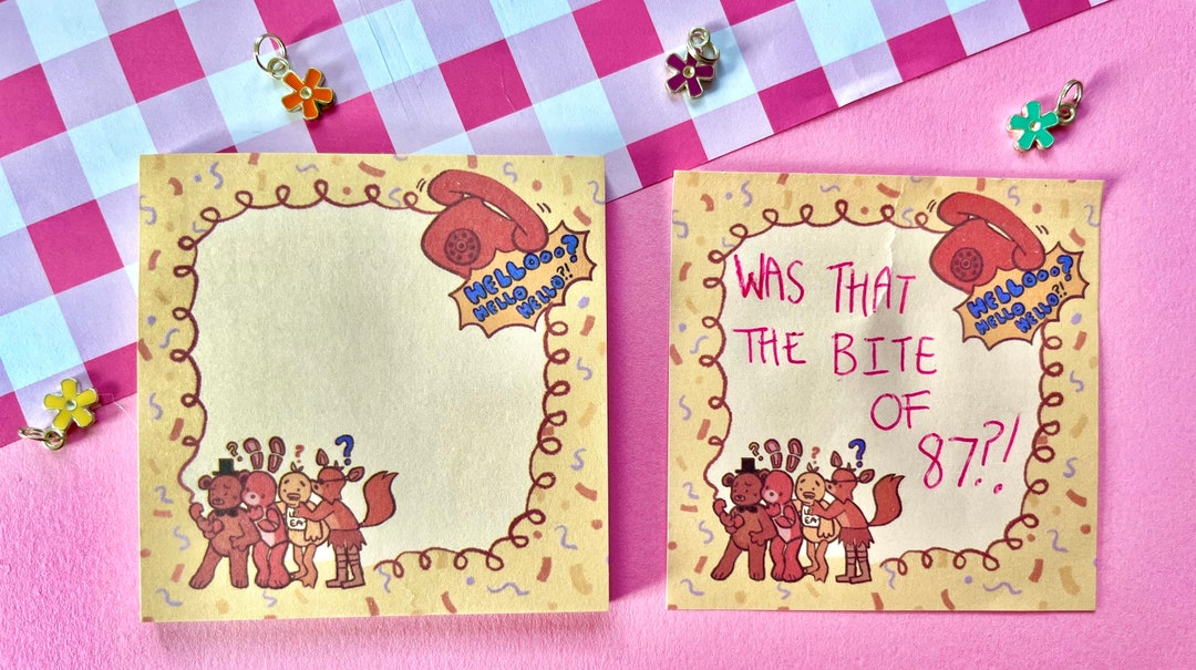 Five Nights at Freddy's Sticky Notes - Etsy