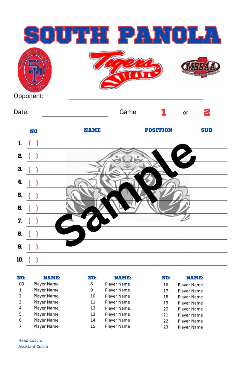 Customizable Fastpitch Softball Baseball Line up Cards Printable 5x8 ...