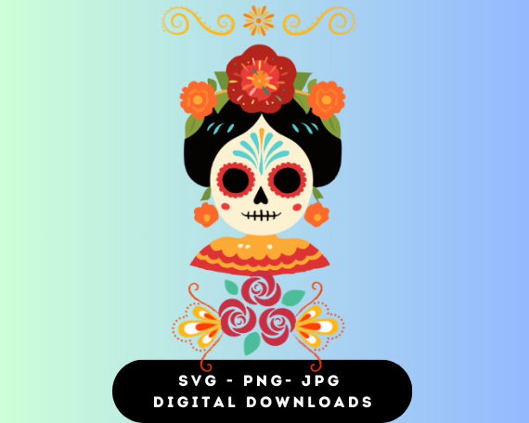 Catrina Svg Catrina Png Mexican Ghost Png Bonita Ghost Dia - Etsy