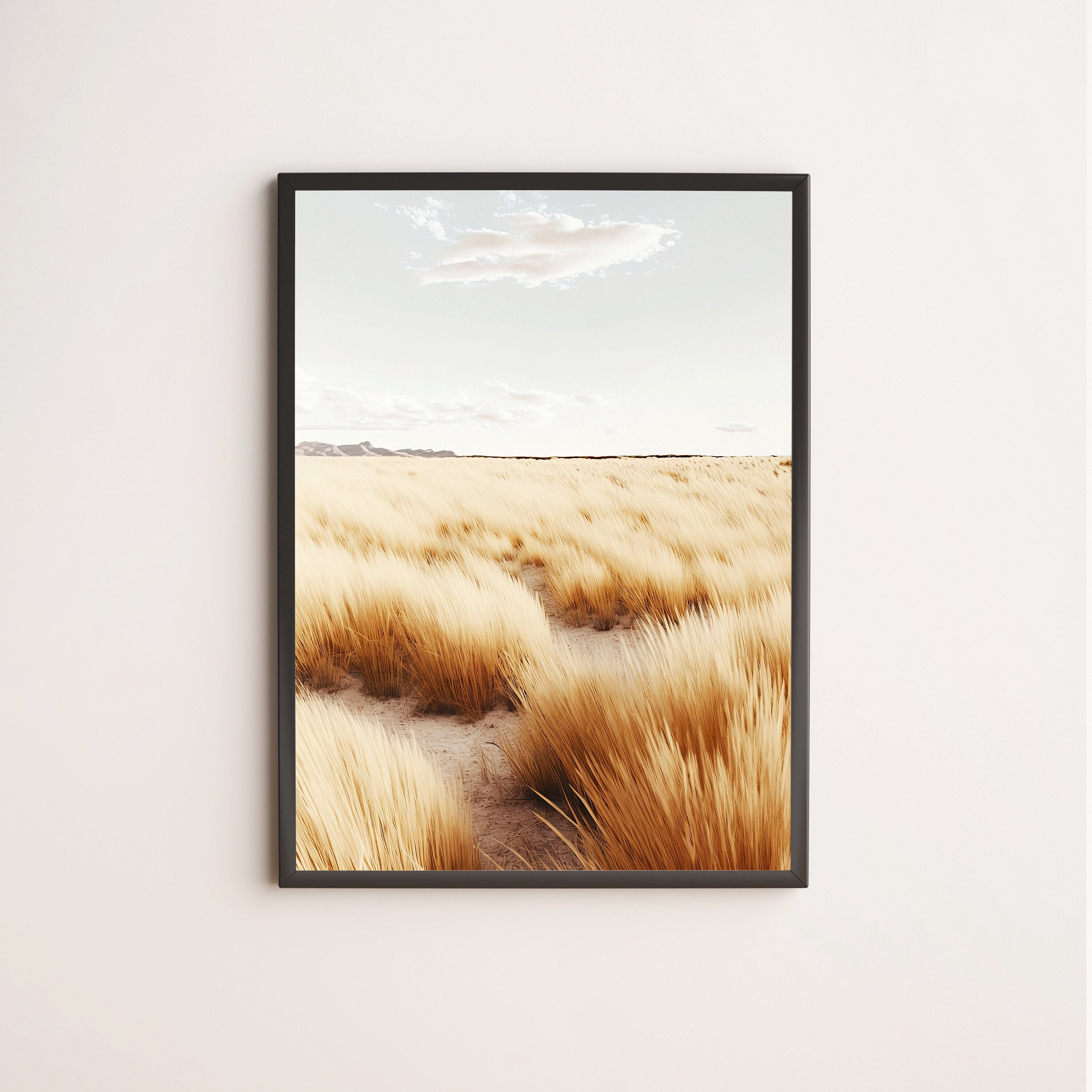 Printable Golden Wheat Field Wall Art, Contemporary Wheat Field Wall ...