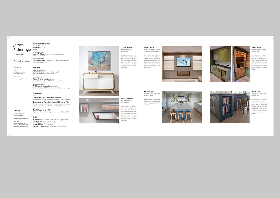 CV Template / Resume Template / Portfolio Sample Template / Fold-out ...