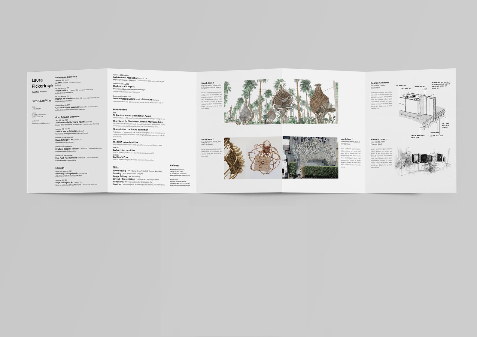 CV Template / Resume Template / Portfolio Sample Template / Fold-out ...