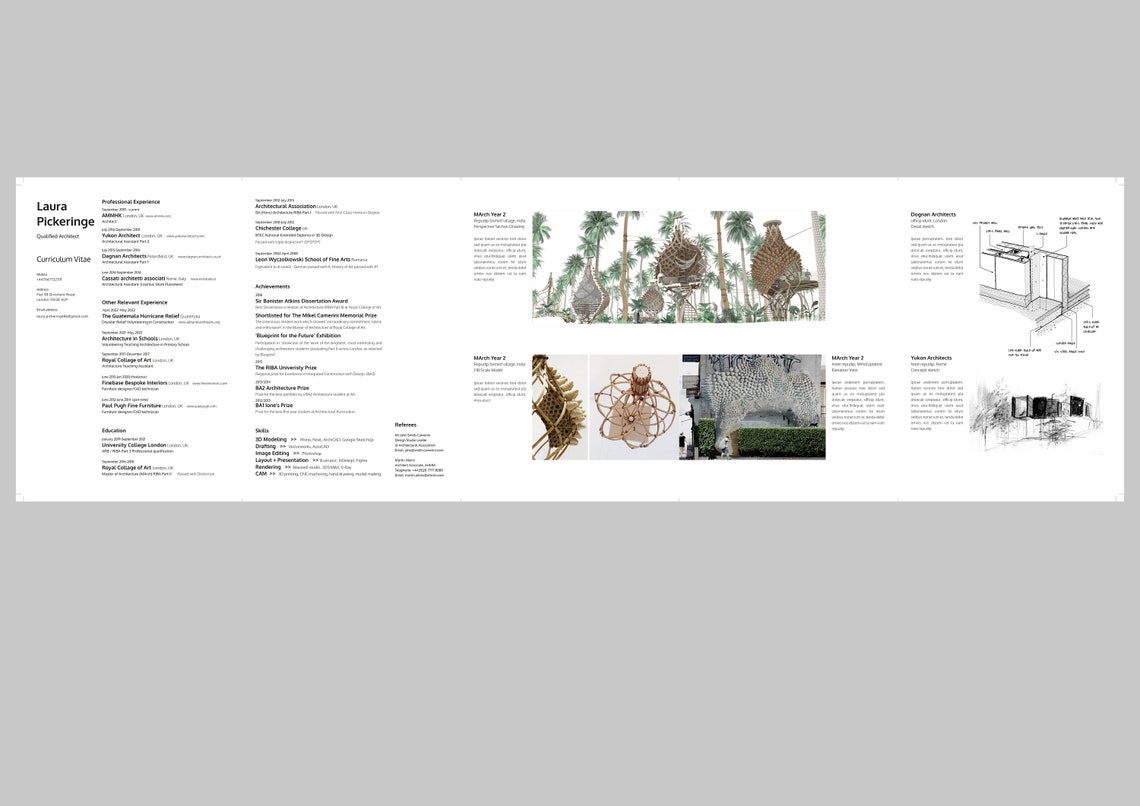 CV Template / Resume Template / Portfolio Sample Template / Fold-out ...