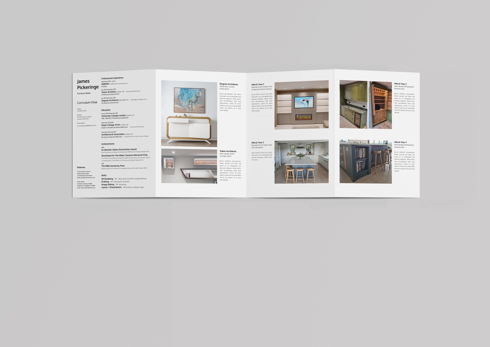 CV Template / Resume Template / Portfolio Sample Template / Fold-out ...