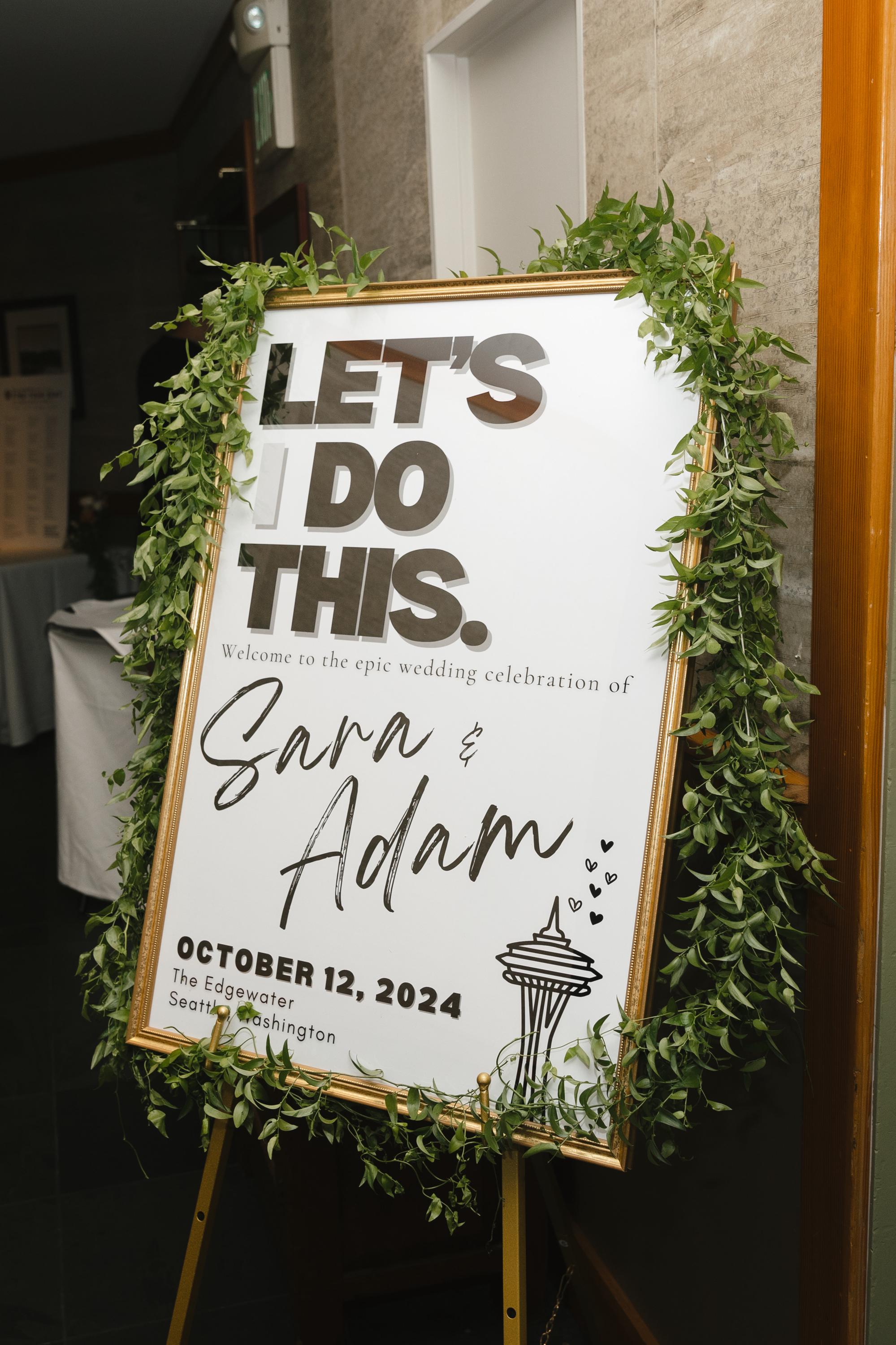 TWO Cute, Fun Welcome Signs for Wedding: Day of Event & Rehearsal ...