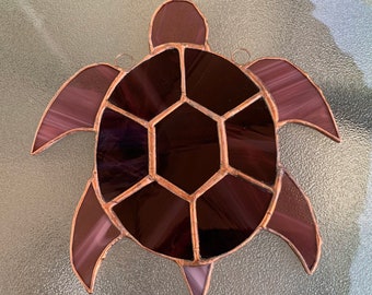 Stained Glass Sea Turtle Suncatcher - Etsy