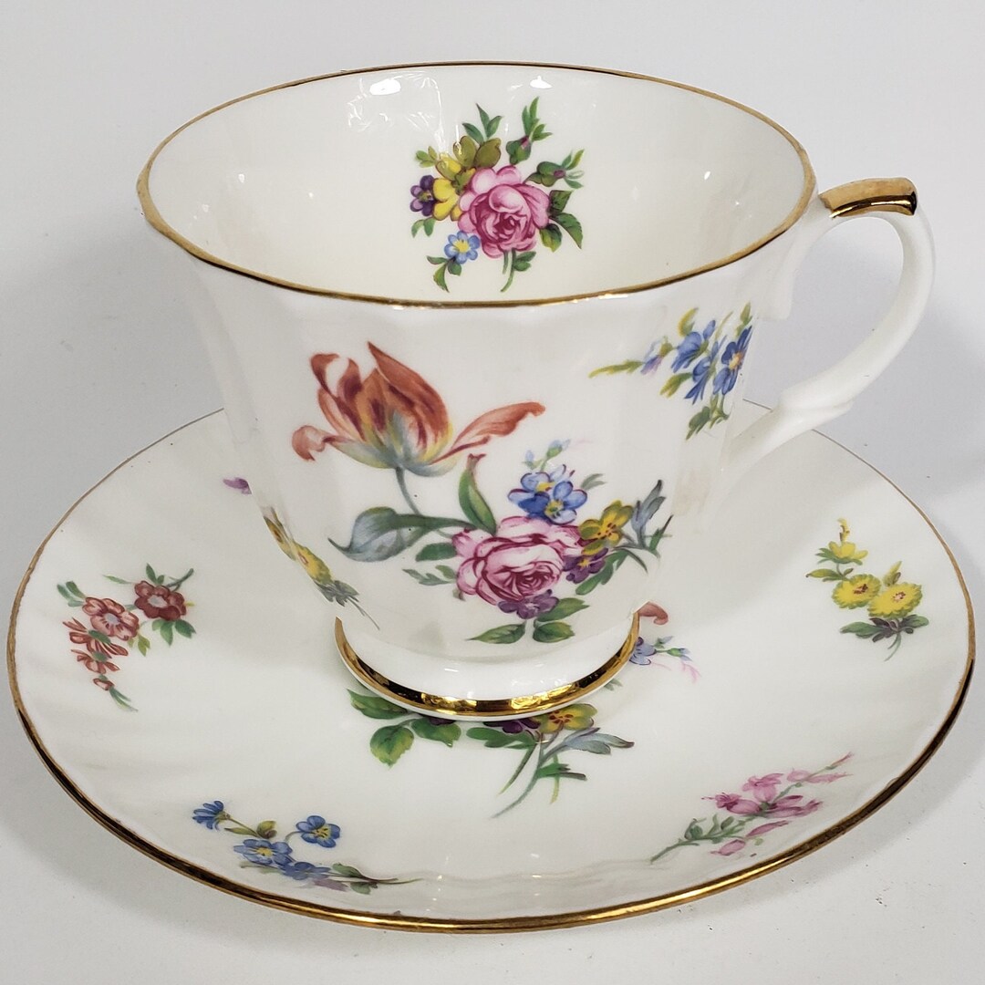 Duchess Fine Bone China Est 1888 Bouquet Pattern Fluted - Etsy